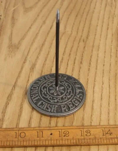 Receipt Spike – Cast Iron National Cash Register Style